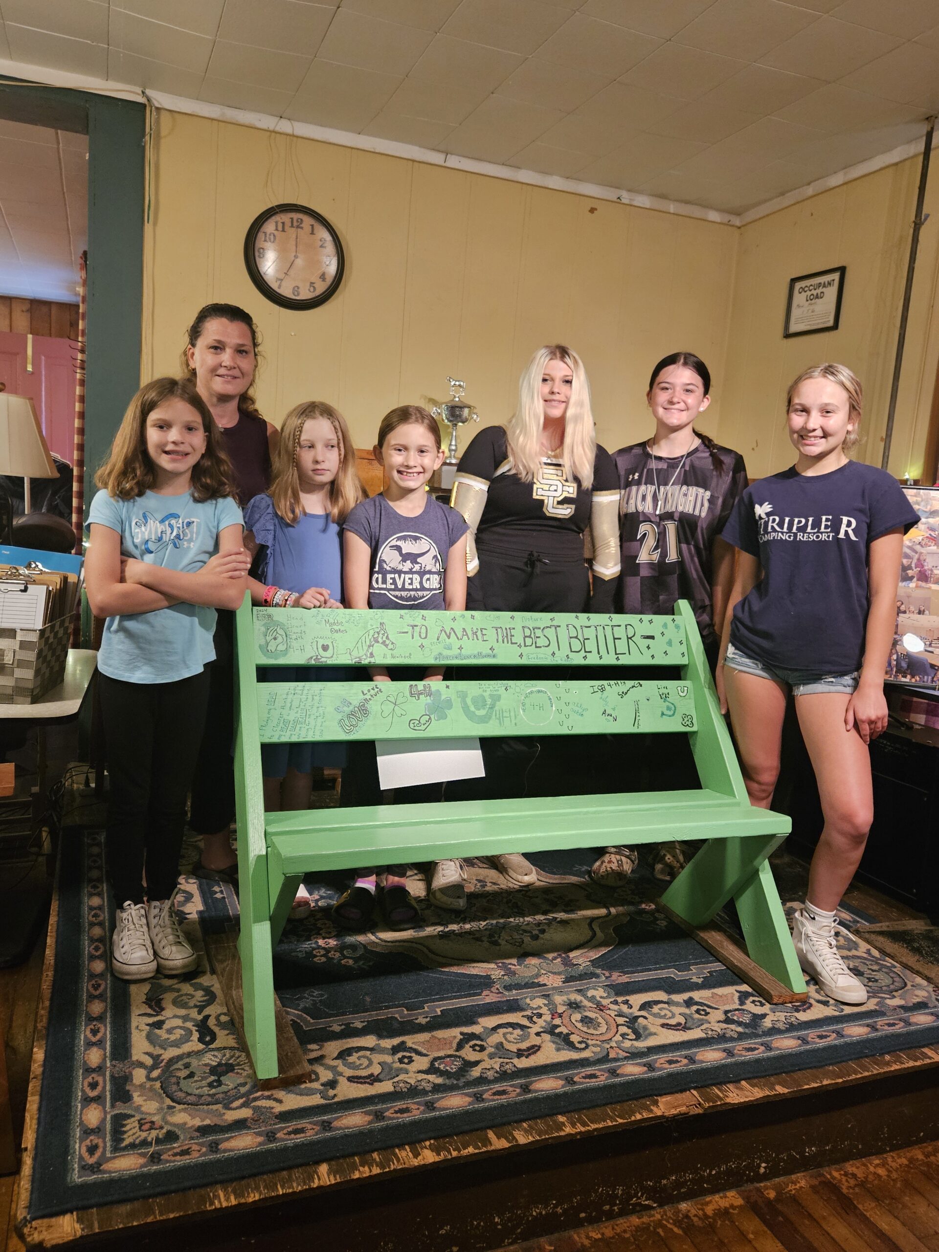 Bench-mark for trail 4-H group presents creation to Imagine Forestville ...